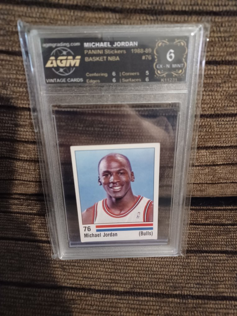 1989 Panini NBA Stickers - Michael Jordan #76 - AGM Grading - Catawiki