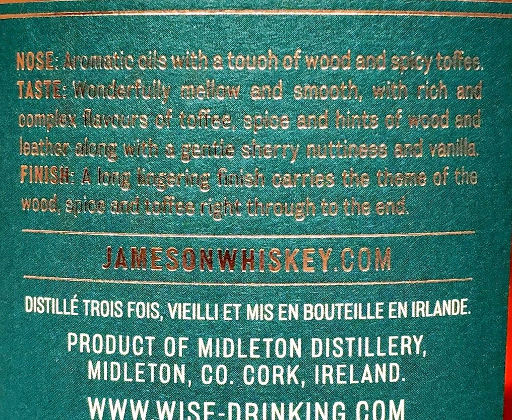 Jameson 18 years old Triple Distilled - 700ml - Catawiki Jameson 18 years old Triple Distilled - 700ml - Catawiki