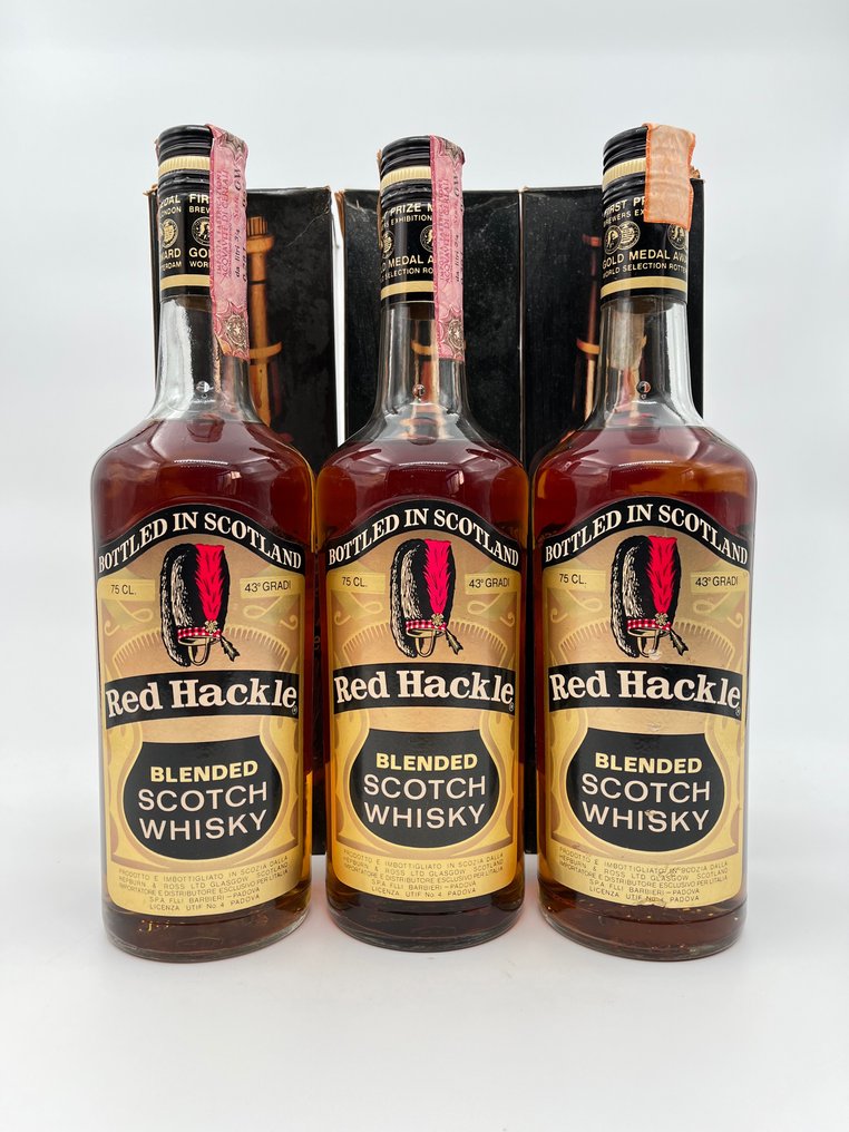 Red Hackle - b. 1970s - 75cl - 3 bottles - Catawiki