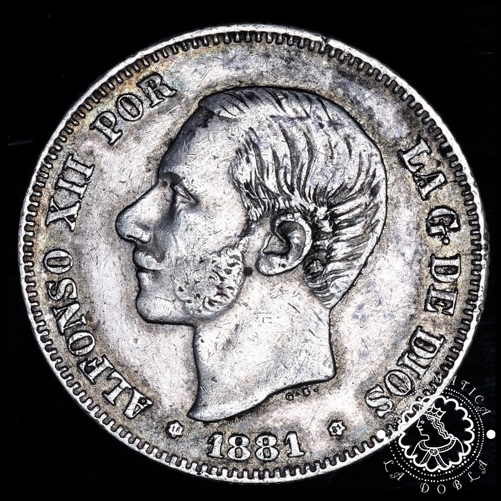 Kingdom of Spain. Alfonso XII (1874-1885). 2 Pesetas - 1881 - Catawiki