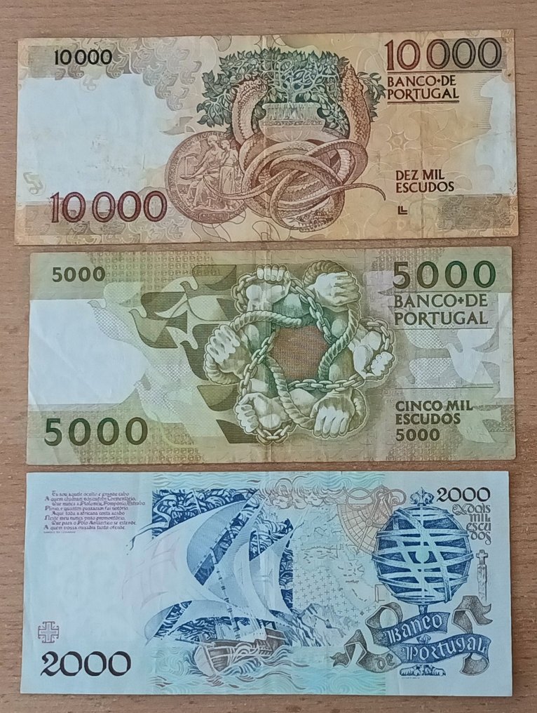 Portugal - 7 Banknotes - Various dates - Catawiki