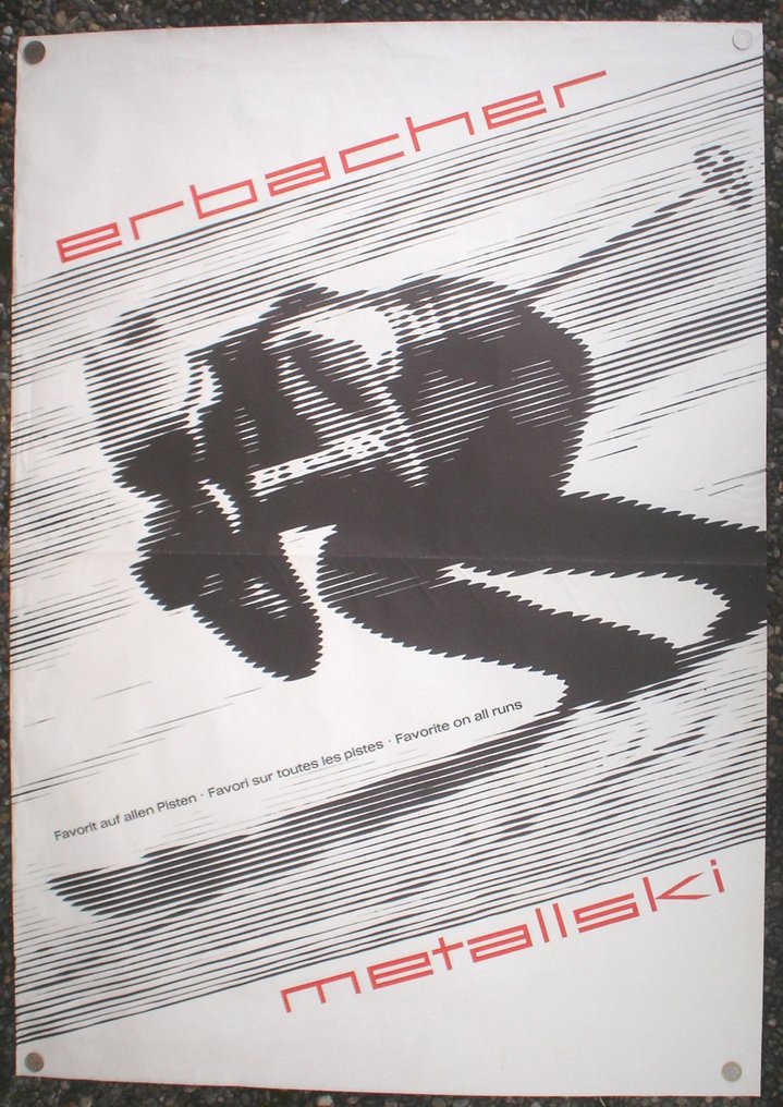 unknown - Erbacher Ski Racing, Advertising Poster - 1970s - Catawiki