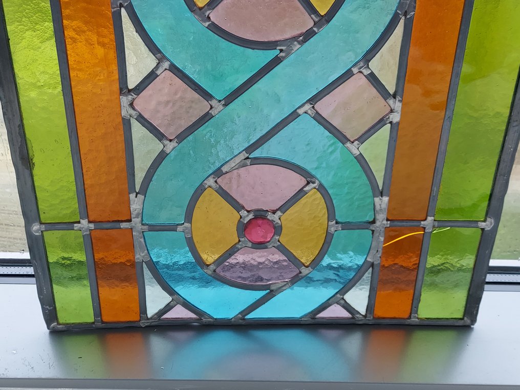 Art Deco Style Stained Glass Window Glass Stained Glass Catawiki