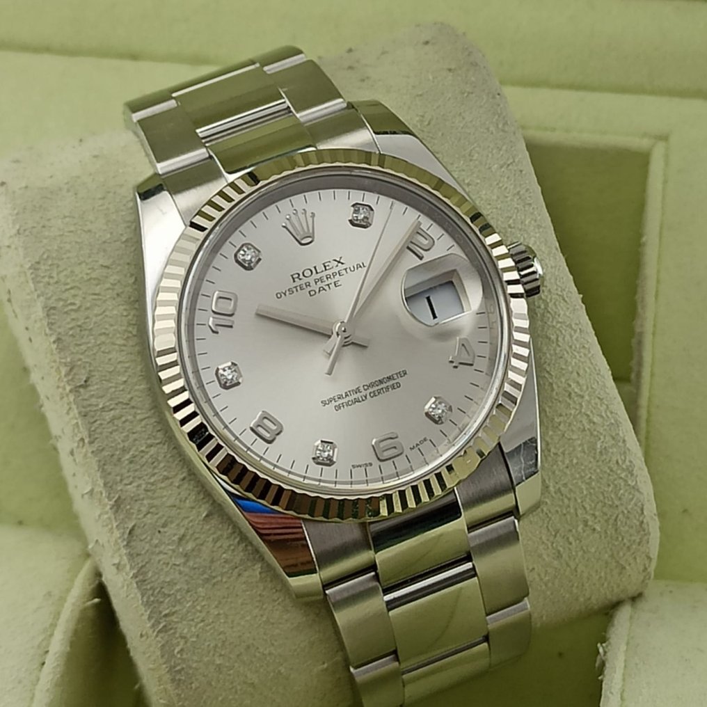 Rolex - Oyster Perpetual Date Diamond - Ref. 115234 - - Catawiki