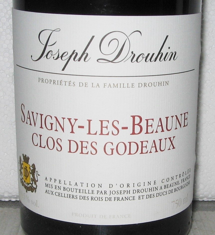 2018 Joseph Drouhin "Clos des Godeaux" - Savigny lès Beaune - 4 Bottles ...