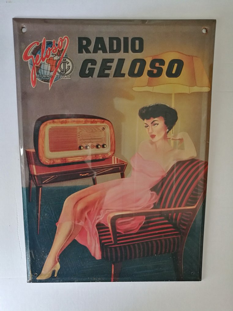 Radio Geloso - Targa (1) - Ferro (ghisa/battuto) - Catawiki