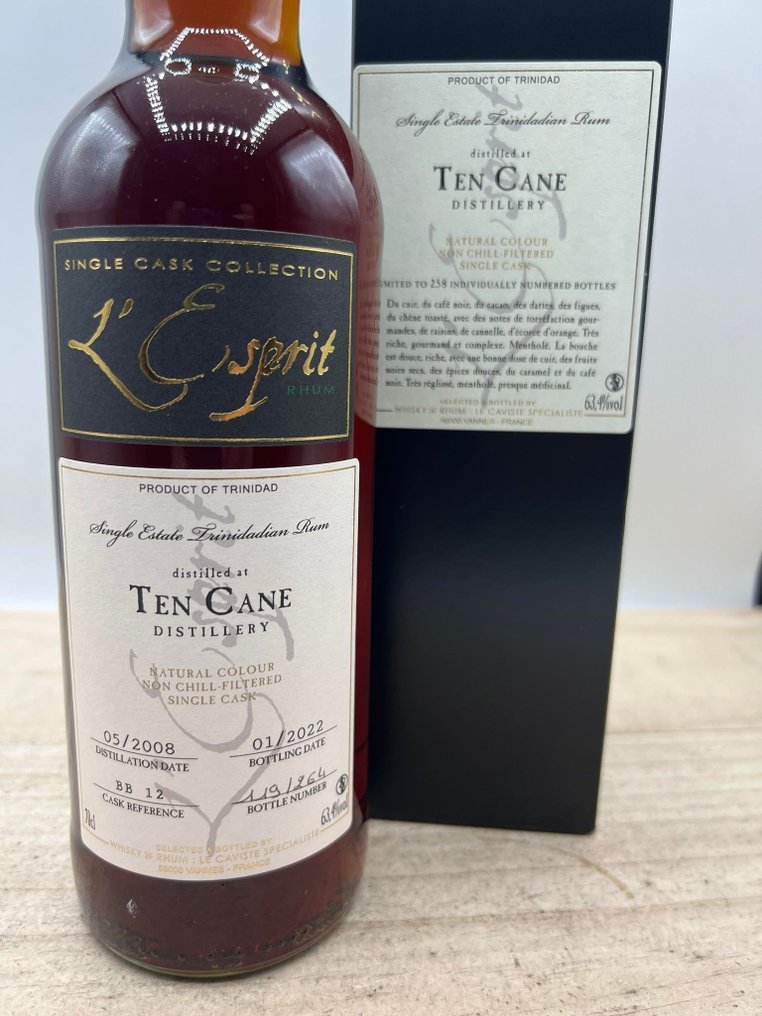 Ten Cane 2008 13 years old L'esprit - b. 2022 - 70cl - Catawiki