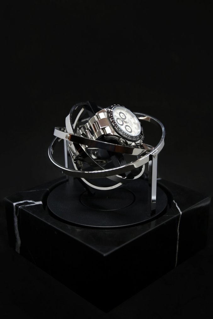 The Voyager I - Marble Watch Winder - Limited Edition xxx/287 - Silver/Black Marble The Voyager ...