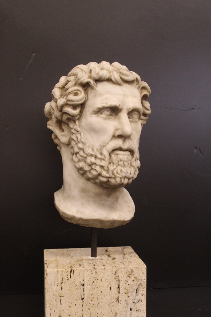 Sculpture, emperor Antoninus Pius - 58 cm - Marble - Mid - Catawiki