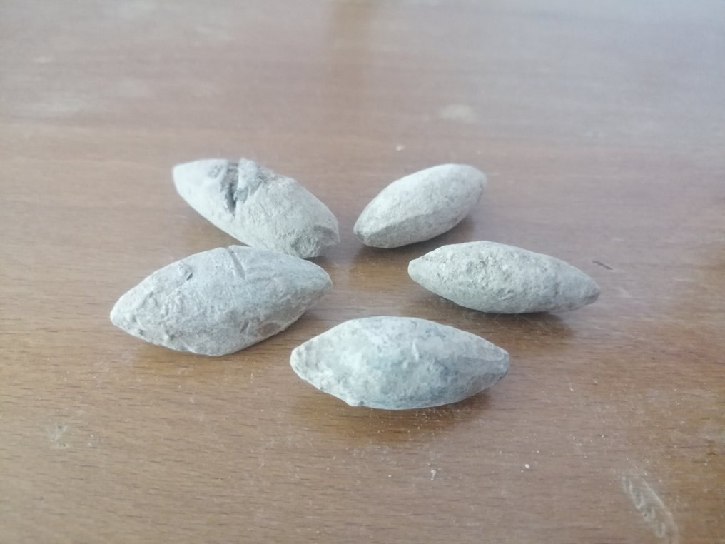 Ancient Roman Lead Sling projectiles (Slinger) - Catawiki