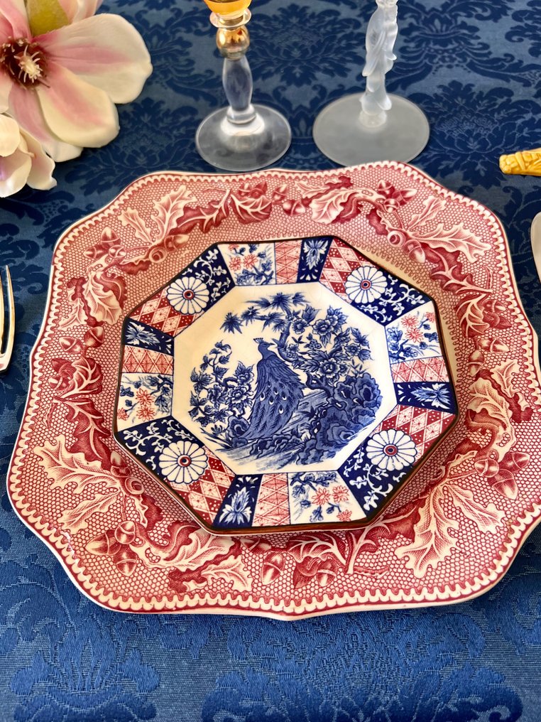 Elegant midnight blue damask tablecloth - 125 X 85 cm - - Catawiki