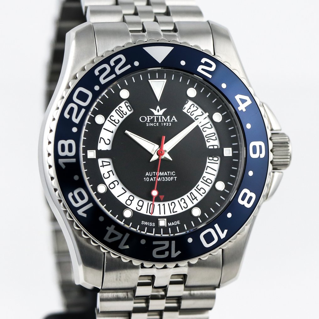 Optima - NEW MODEL - Automatic Swiss Watch - OSA468-SS-39 "NO RESERVE ...