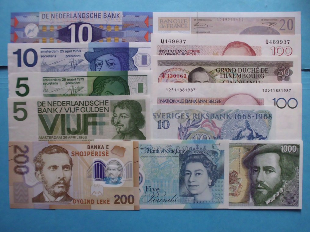 World - Europe - 12 Banknotes - Commemorative + Polymer - - Catawiki