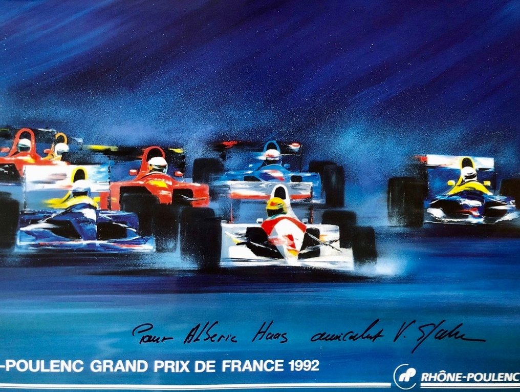 Victor Spahn - Grand prix de France de Formule 1 Rhône-Poulenc Signé ...