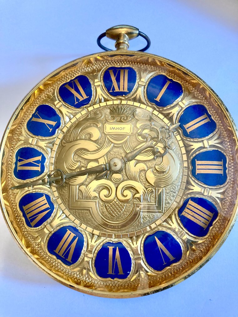 Wall clock - Imhof - Gilded brass - First half 20th century - Catawiki