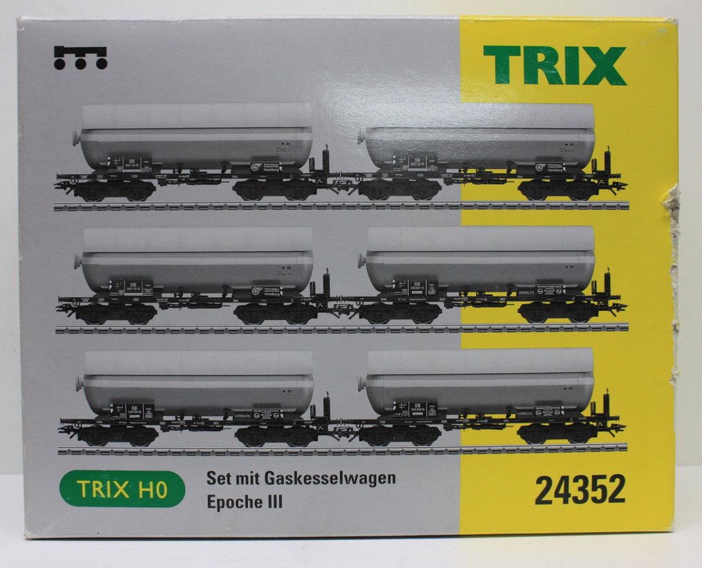 Trix H0 - 24352 - Freight wagon set - 6 Gas tank cars - DB - Catawiki