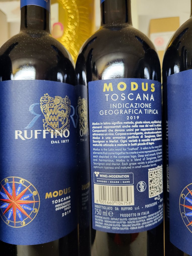 2019 Ruffino, Modus - Toscana IGT - 6 Bouteilles (0,75 L) - Catawiki