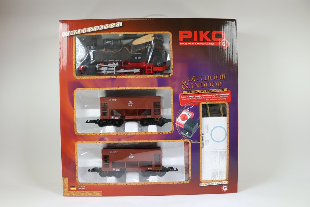 Piko G - 37100 - Starter set - Set with BR 80, two freight wagons ...