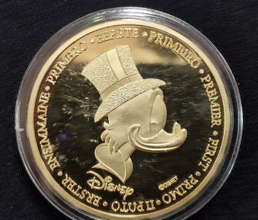 Uncle Scrooge - 1 The First Euro Of Scrooge mc Duck Gold-Plated Coin ...