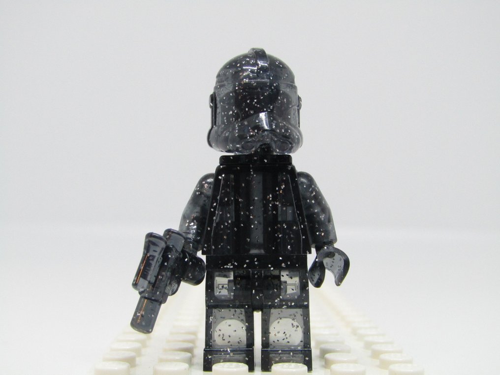 Lego Star Wars Prototype Trans Glitter Black Clone Trooper Monochrome Minifigure Jetpack