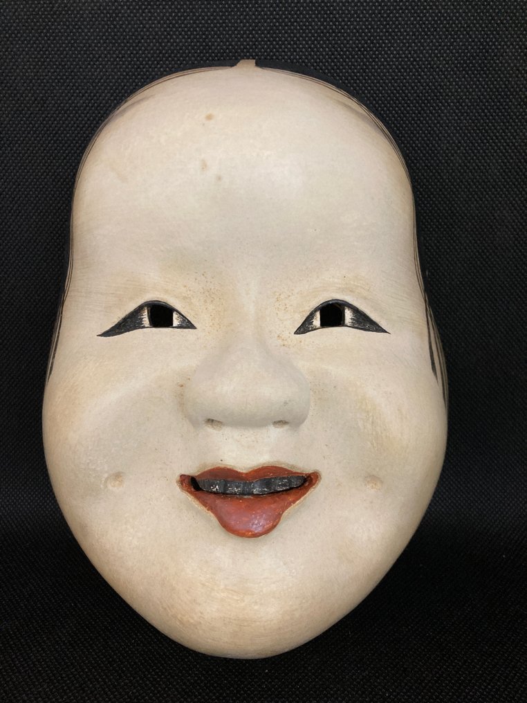 Mask, Noh mask, Sculpture - Wood - Woman, Japanese traditional Noh mask ...