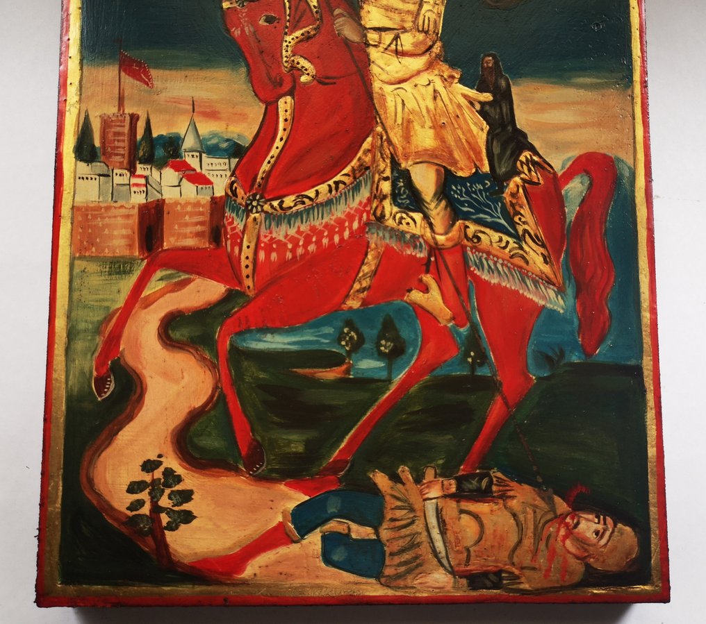 Handbemalte Ikone des Heiligen Demetrius von Thessaloniki - Holz ... Handbemalte Ikone des Heiligen Demetrius von Thessaloniki - Holz ...