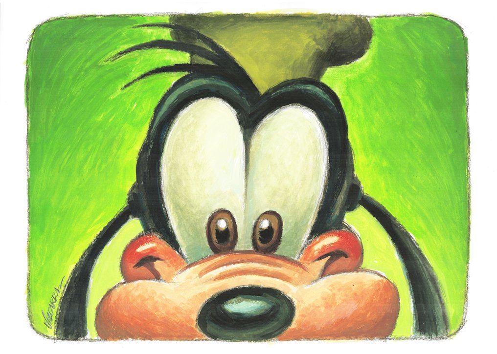 Joan Vizcarra - Goofy Portrait - Original Painting - Catawiki