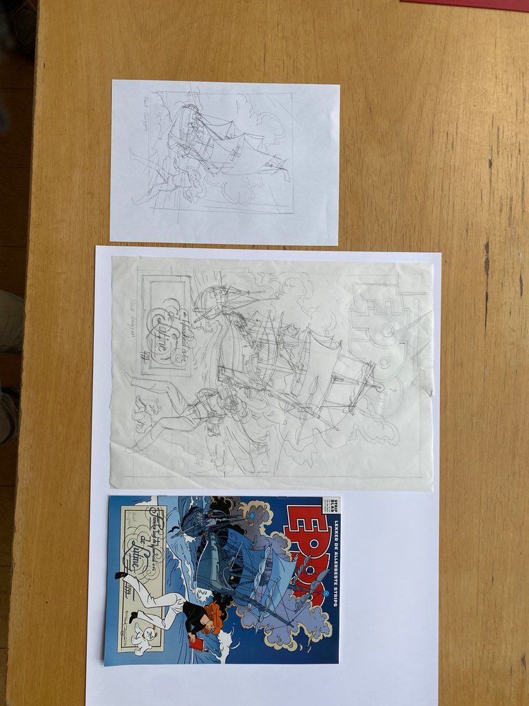 Franka - Originele opzettekening + schets cover Eppo 13 + Tijdschrift - (2021) - Catawiki