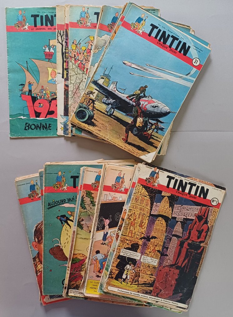 Tintin (magazine) - 52x Journal Tintin - Année complète - - Catawiki