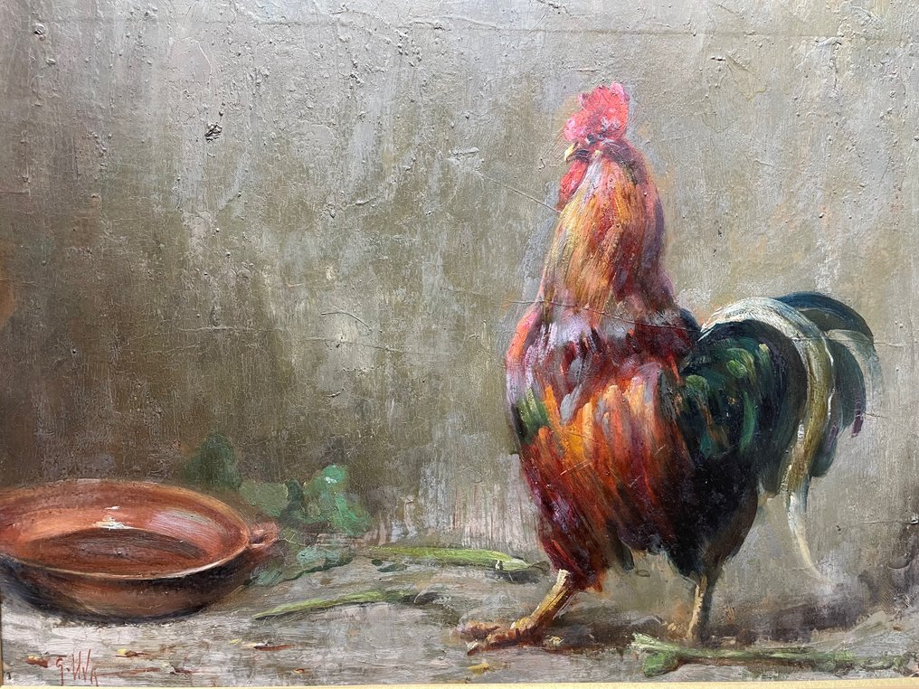 Giuseppe Uva (1847-1937) - Il Gallo - Catawiki