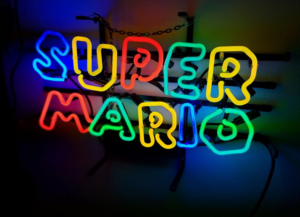 Super Mario Super Mario Neon, glass Neon! - Neon Super Mario, originele ...