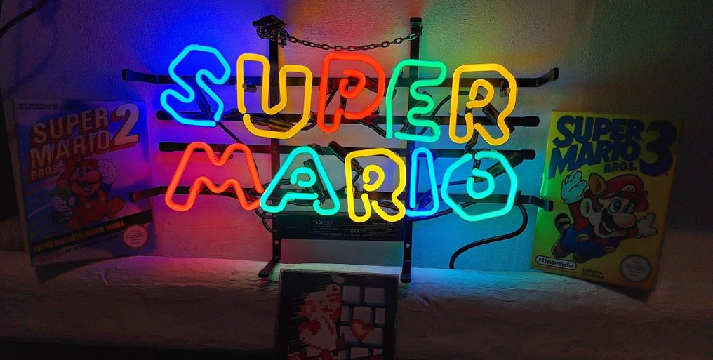 Super Mario Super Mario Neon, glass Neon! - Neon Super Mario, originele ...