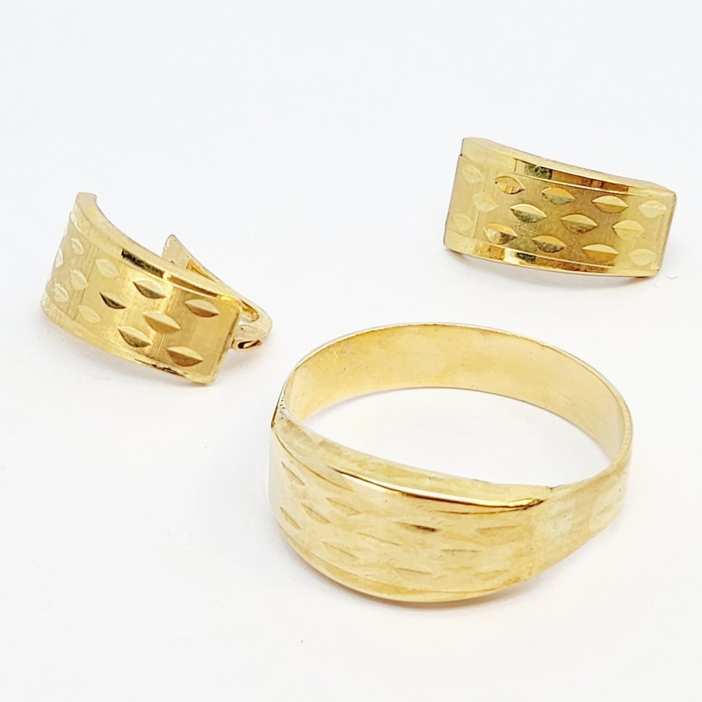 18 quilates Oro - Conjunto de joyas de 2 piezas - Catawiki
