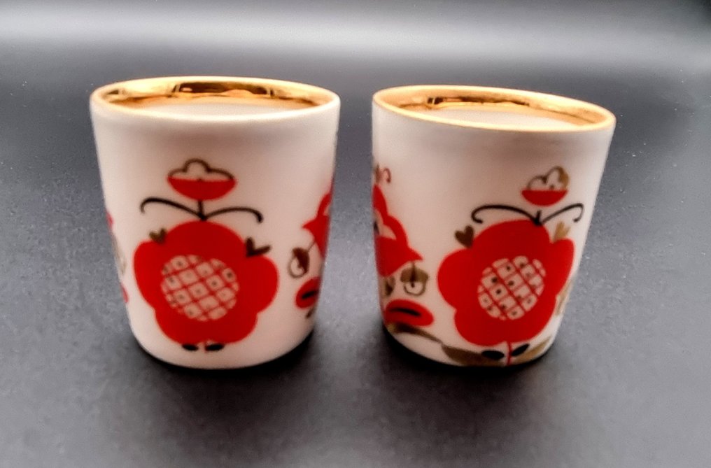 Lomonosov Imperial Porcelain - Table service - Flasche mit 2 Bechern ...