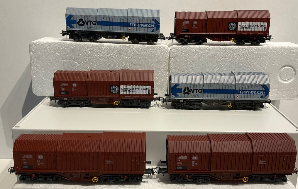 Roco H0 - 44042/ 2x 46284 - Modeltrein goederenwagon (6) - DB - Catawiki