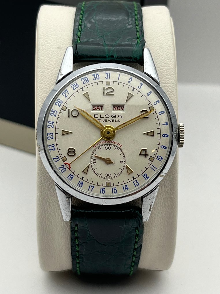Eloga Vintage *Triple Pointer Date * Ultra Rare Swiss Venus 203 - Uomo ...
