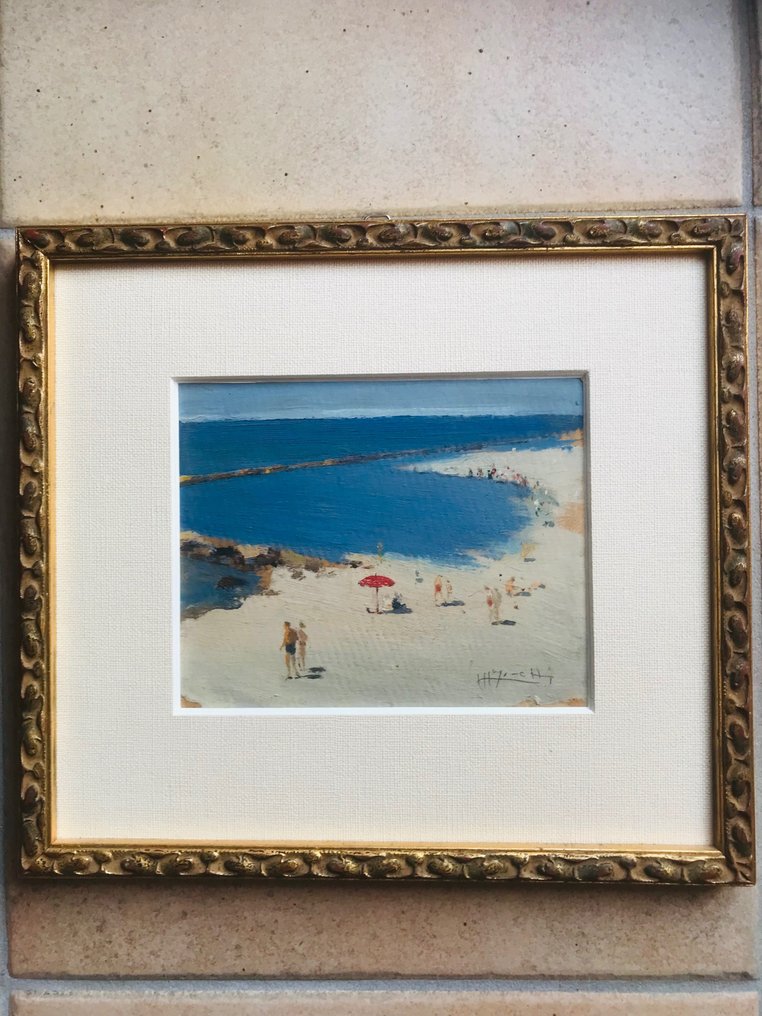 Antonio Moretti (1881-1965) - Spiaggia dell’Arenella, Sanremo - Catawiki