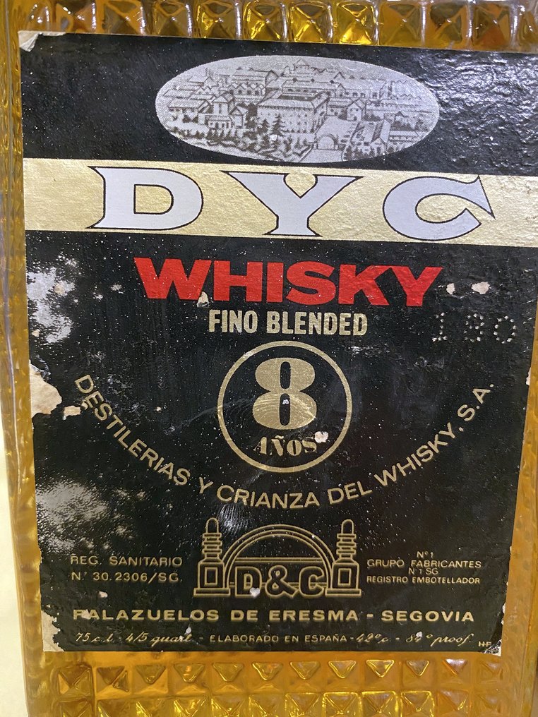 DYC - DYC 8 Fino Blended & Gran Dyc Licor de Whisky - b. Década de 1980 - 75 cl - 2 bottles ...
