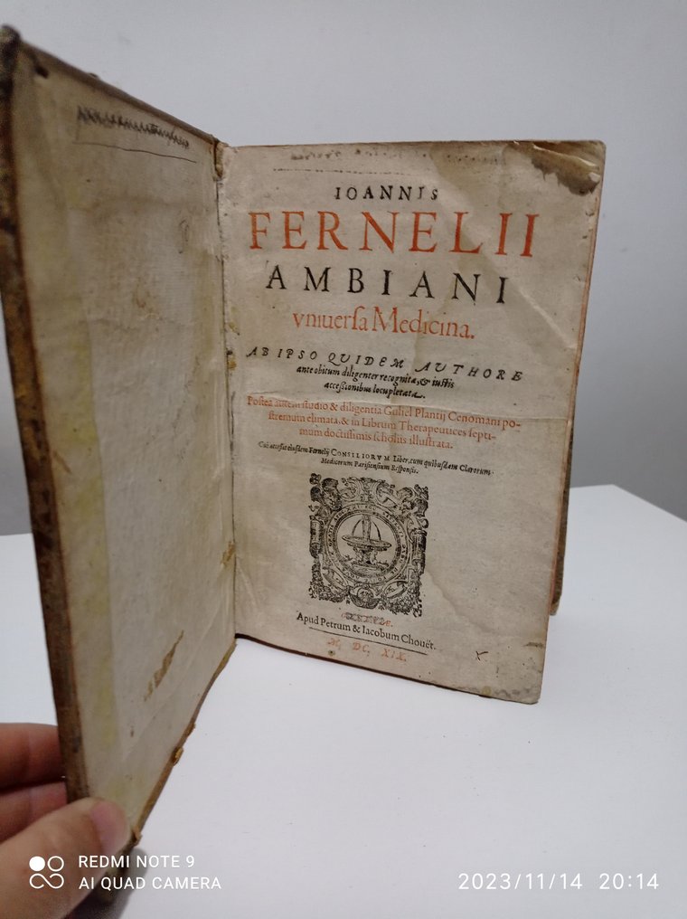 Jean Fernel, Guillaume Plancy - Ioannis Fernelii Ambiani Vniuersa ...