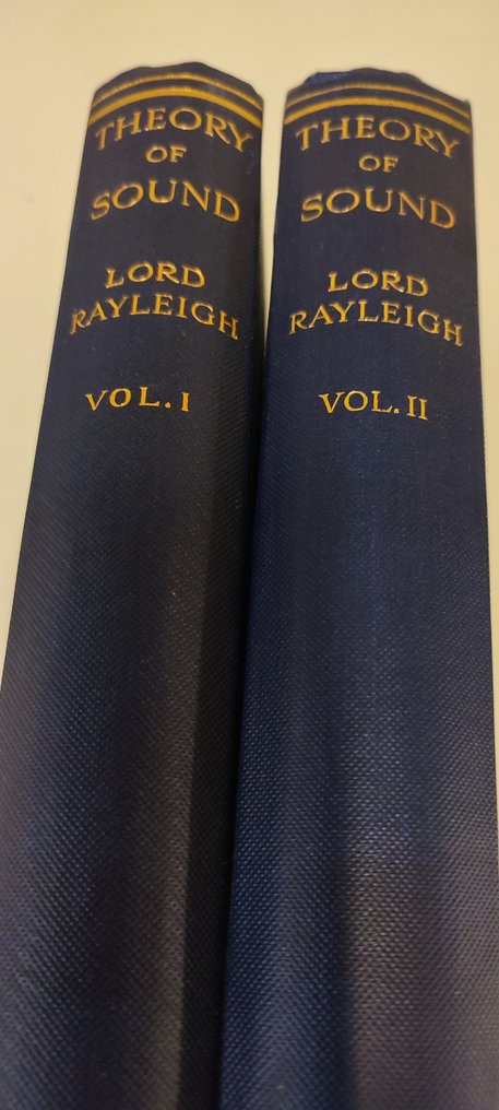John William Strutt, Baron Rayleigh - The Theory of Sound - 1929 - Catawiki