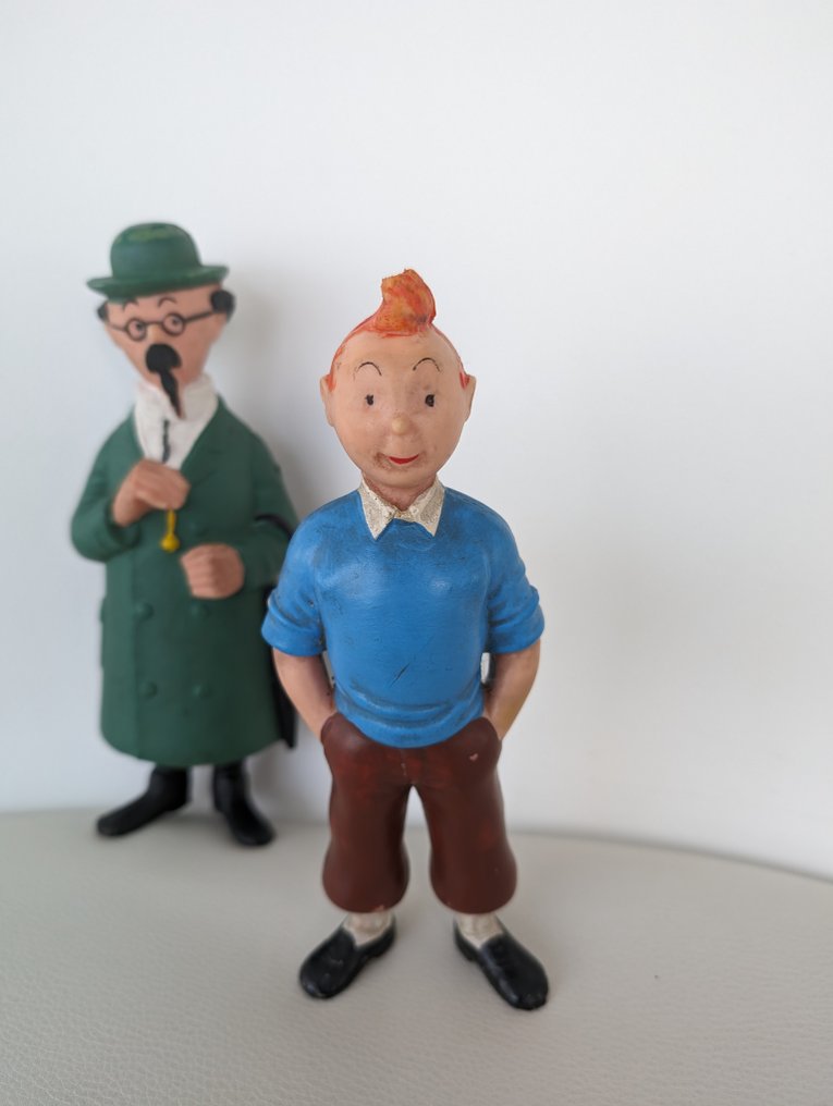 Tintin - Ensemble de 2 pouet - Tintin / Tournesol - (années 50-60) - 2 beeldje - Catawiki