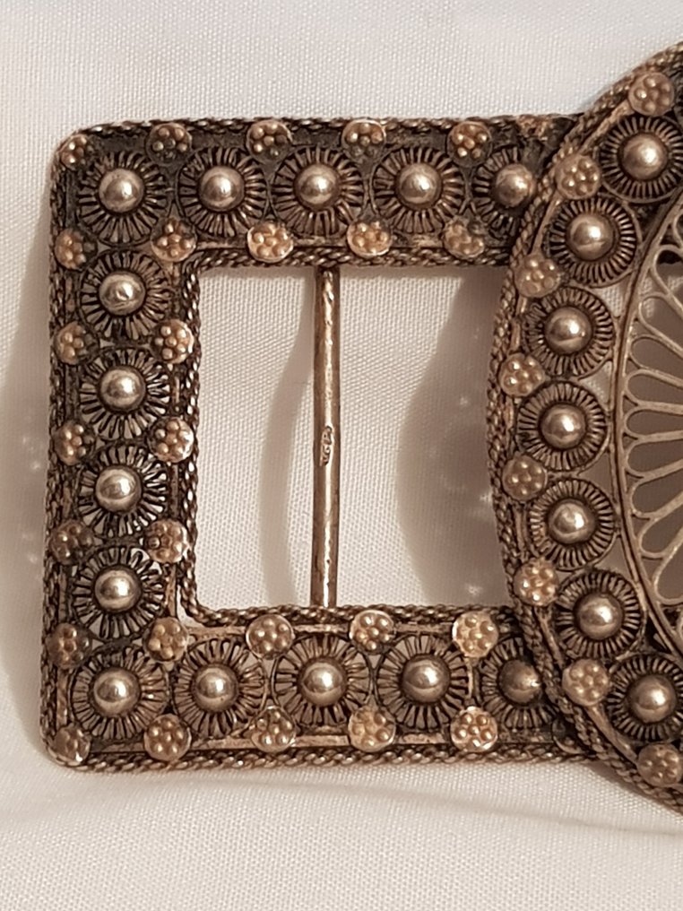 Antieke Langwerpige Zeeuwse Gesp, groot model (1) - .833 zilver - Nederland - 1880-1920 - Catawiki