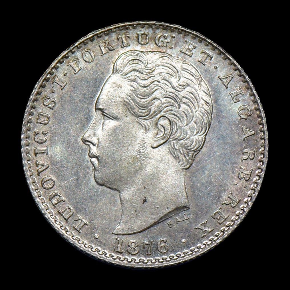 Portugal. D. Luís I (1861-1889). 100 Reis 1876 - Escassa - Catawiki