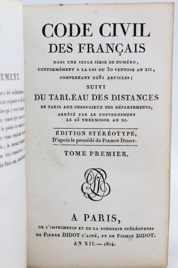 Napoléon Code Civil Des Français 1804 Catawiki