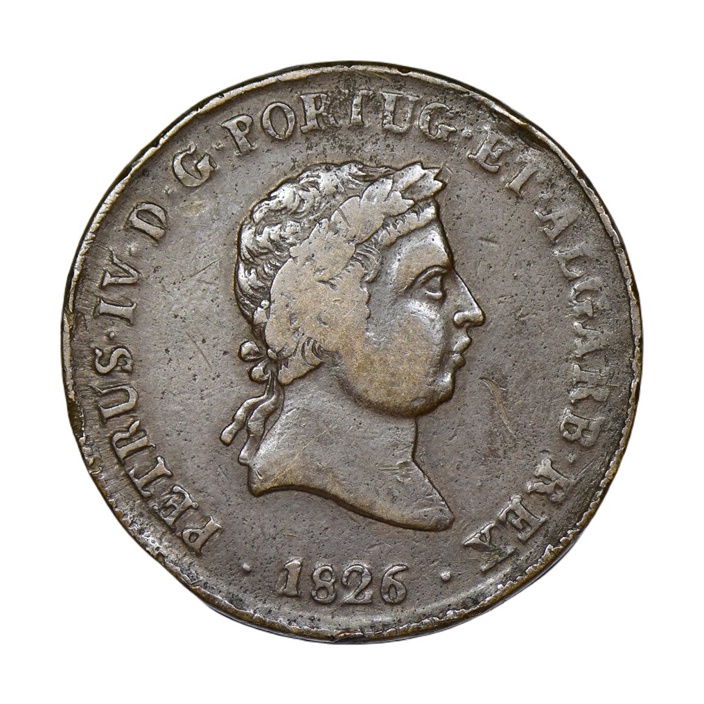 Portugal. D. Pedro IV (1826-1828). Pataco (40 Reis) 1826 - Data entre ...