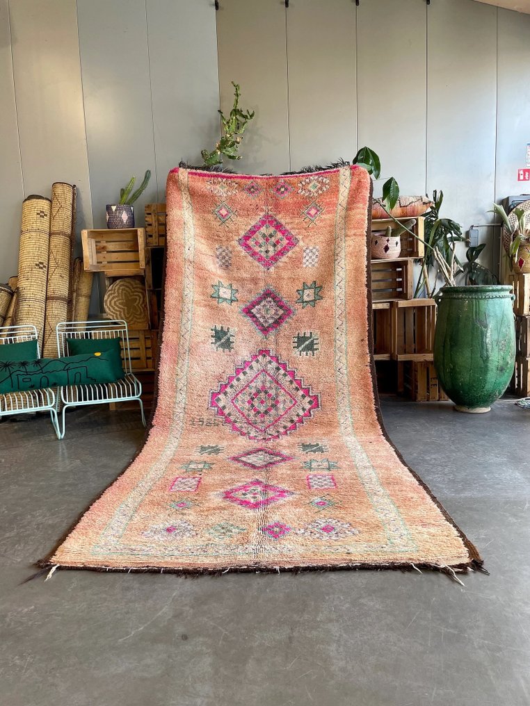 Large Moroccan Boujaad Vintage Rug, Pink Moroccan Berber Carpet ...