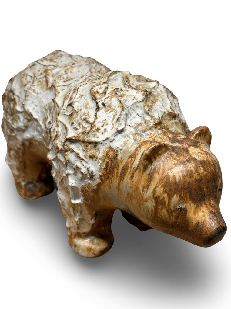 Ego Stengods - Willy Fischer - Sculpture, Keramische Beer - 13 cm ...