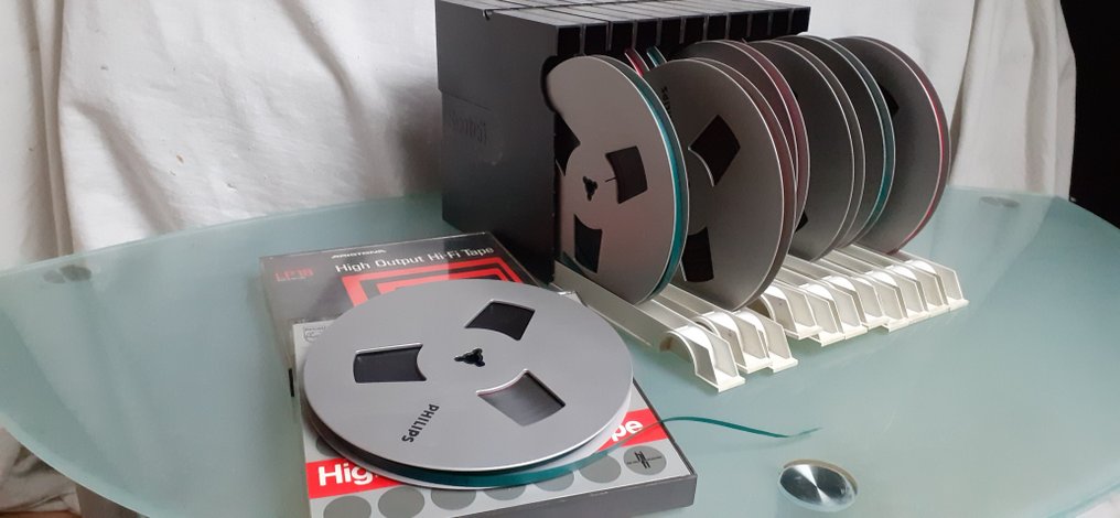 Philips - LP 18 longplay 13stuks metall look in kunststof boxen pop muziek jaren 60-70-80 Reel ...