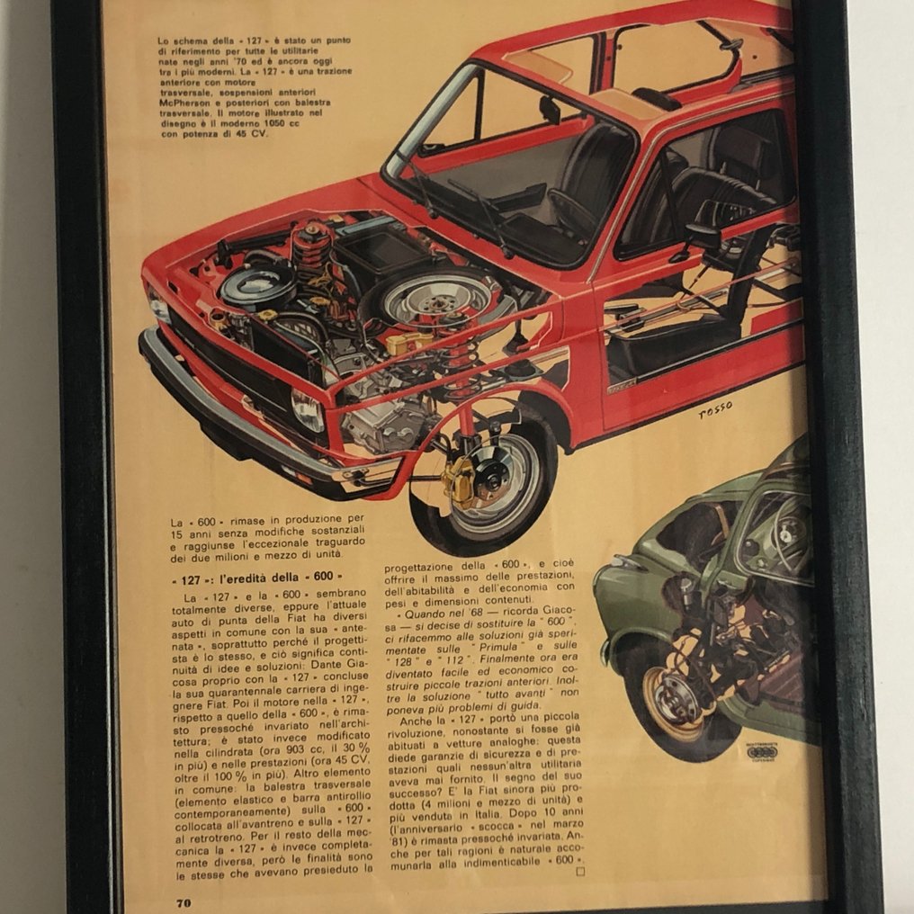 Cartel/impresión - Exploded View Fiat 600 e Fiat 127 - 1981 - Fiat ...