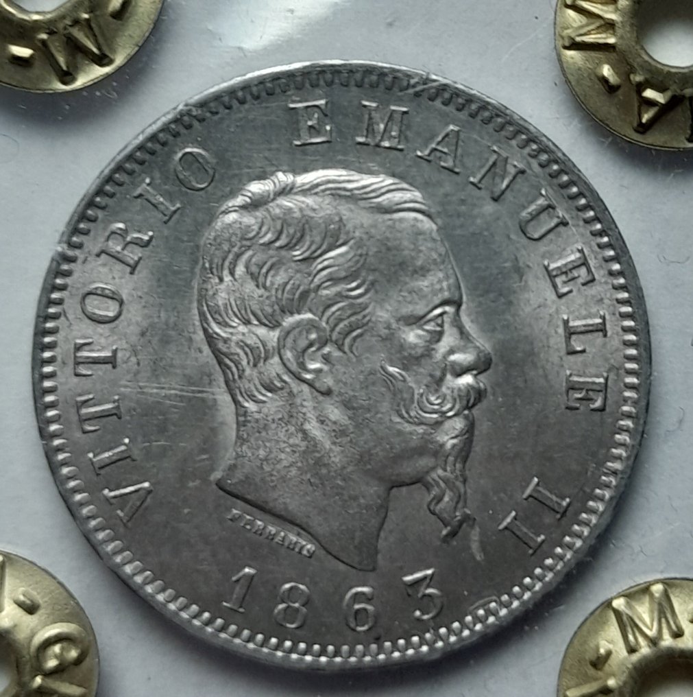 Italy, Kingdom of Italy. Vittorio Emanuele II di Savoia (1861-1878). 1 Lira 1863 Milano - Catawiki